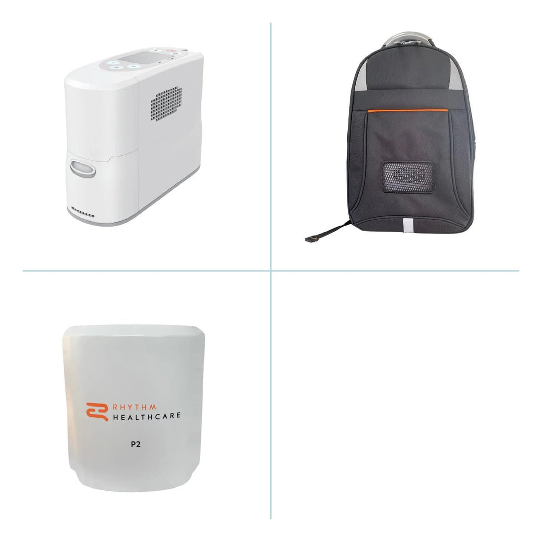 Rhythm Healthcare P2 Portable Oxygen Concentrator Travel Bundle
