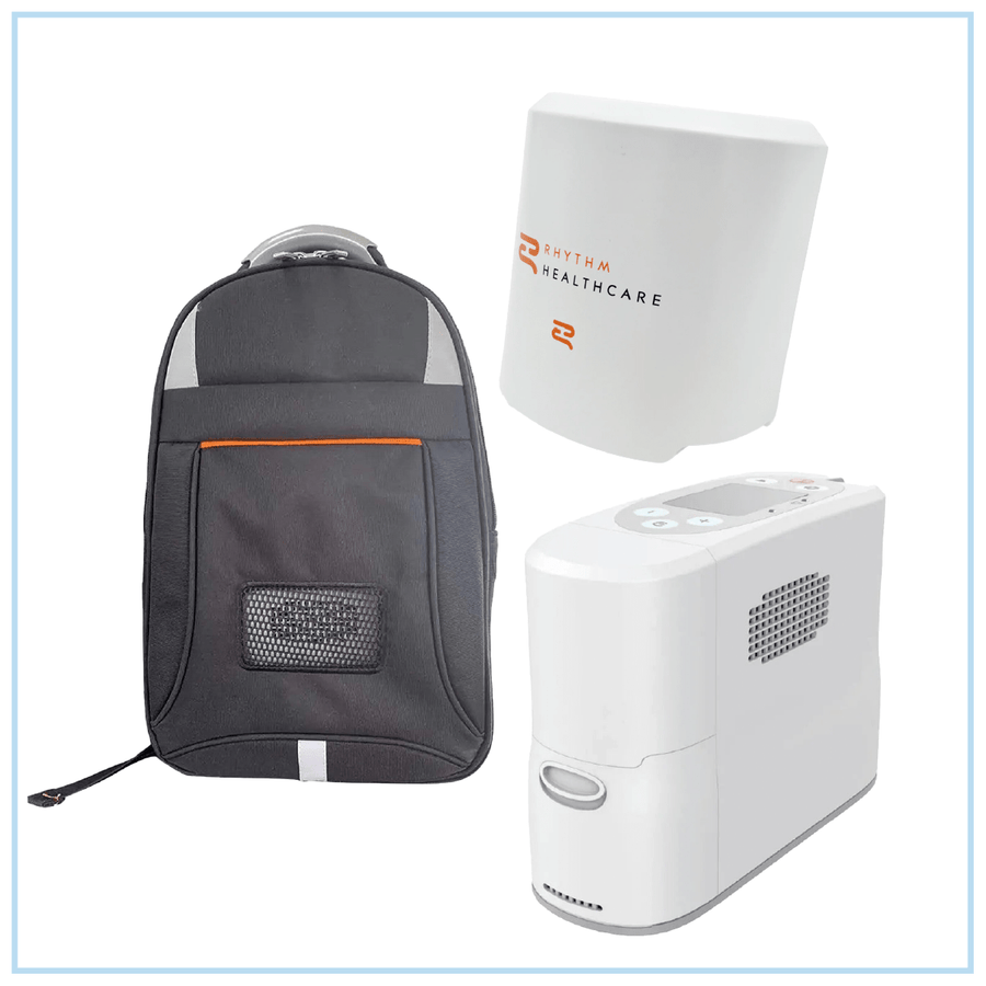 Rhythm Healthcare P2 Portable Oxygen Concentrator Travel Bundle