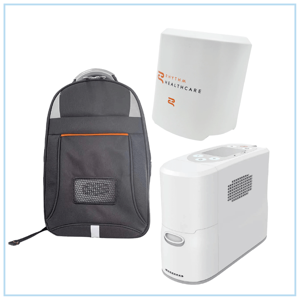 Rhythm Healthcare P2 Portable Oxygen Concentrator Travel Bundle
